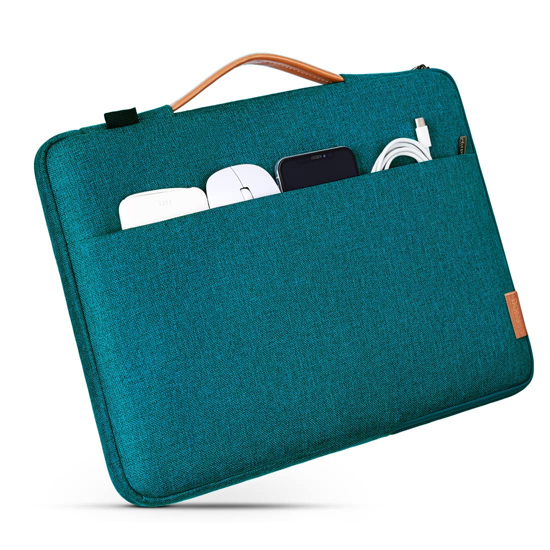 DOMISO 17.3 Inch Laptop Bag Cover Waterproof Shockproof Notebook Sleeve Case Shoulder Bag Protective Cover for 17.3" HP Pavilion 17/HP Envy 17/HP 17/MSI/Lenovo IdeaPad 321,Teal