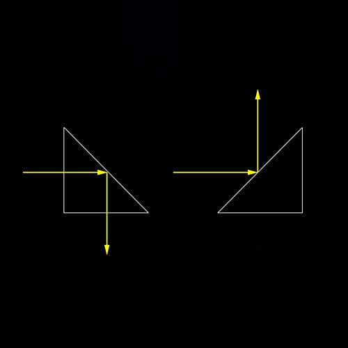 Coherny Optical Glass Triangular Prisms Right Angle Isosceles Prisms Lens Optical K9 Glass Material Testing Instrument