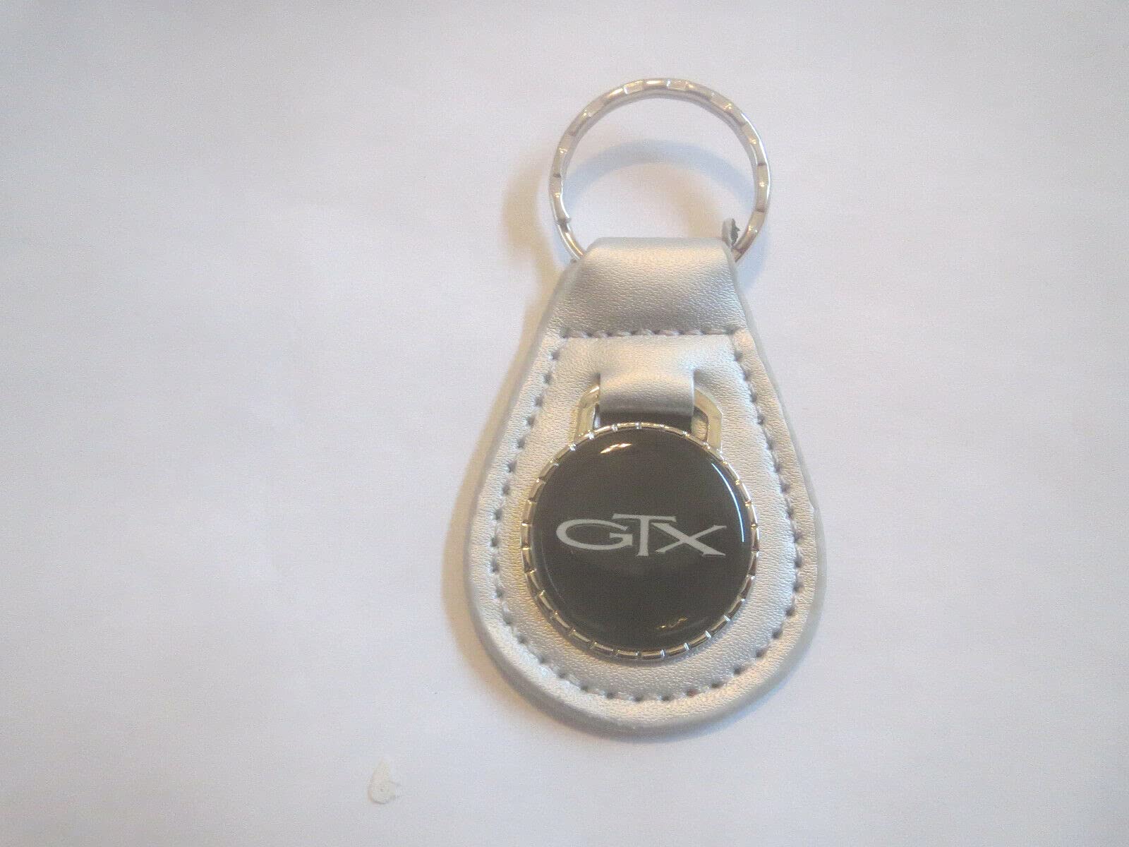 1967-1974 GTX LOGO LEATHER KEYCHAIN - SILVER