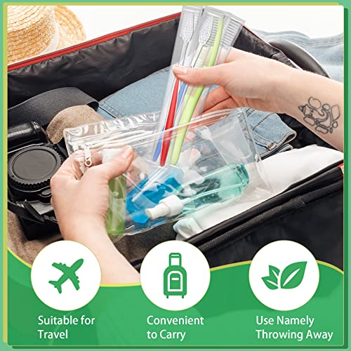 200 Pcs Bulk Disposable Toothbrushes and Comb for Homeless Individually Wrapped Toothbrushes Soft Bristle Manual Toothbrushes Travel Hair Combs for Adults Kid Hotel Shelter Nursing Home Charity Church
