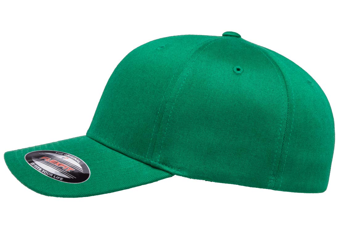 1969 Ford Boss 429 Mustang Outline Design Flexfit 6277 Athletic Fitted Hat Cap Pepper Green S/M