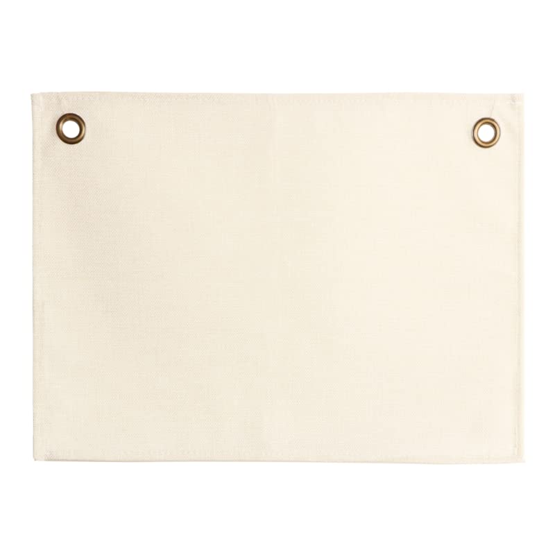 2Pcs Blank Printing Wall Banner, Canvas Hanging Flags, Wall Sign Decor for Bedroom, Baby Nursery and Playroom.（beige）