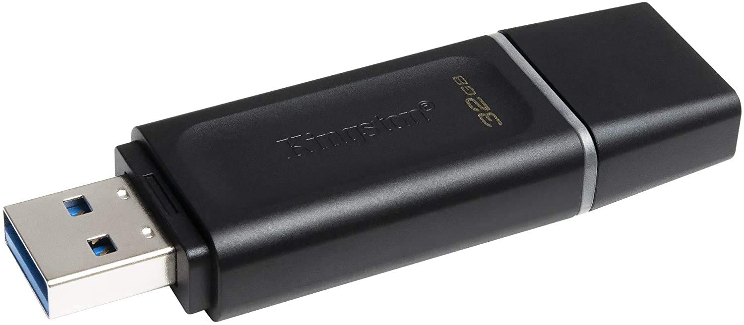 Kingston 32GB Flash Drive DataTraveler Exodia (Bulk 2 Pack) USB 3.2 Type-A Drive 100MB/s High Speed PenDrive for Computer or Laptop (DTX/32GB) Bundle with (1) Everything But Stromboli Lanyard
