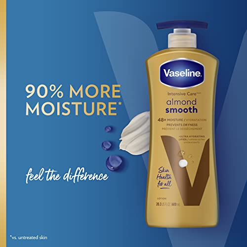Vaseline Intensive Care hand and body lotion Almond Smooth for Rich Moisturization 20.3 Oz