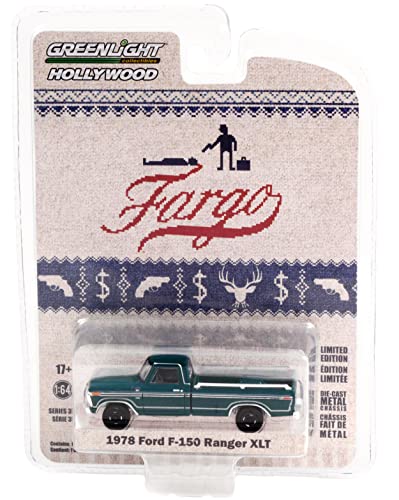 1978 Ranger XLT Pickup Truck Dark Green Fargo (2014-2020) TV Series Hollywood Series Release 35 1/64 Diecast Model Car by Greenlight 44950 E