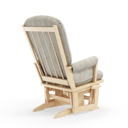 Dutailier Rose 2850 Wooden Glider Multiposition-Lock Recline, Natural/Popular Grey
