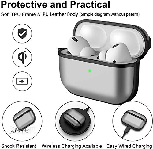 Slim Form Fitted Printing Pattern Cover Case with Carabiner Compatible with AirPods Pro 2019 / Medical Doctor Icons Doodle