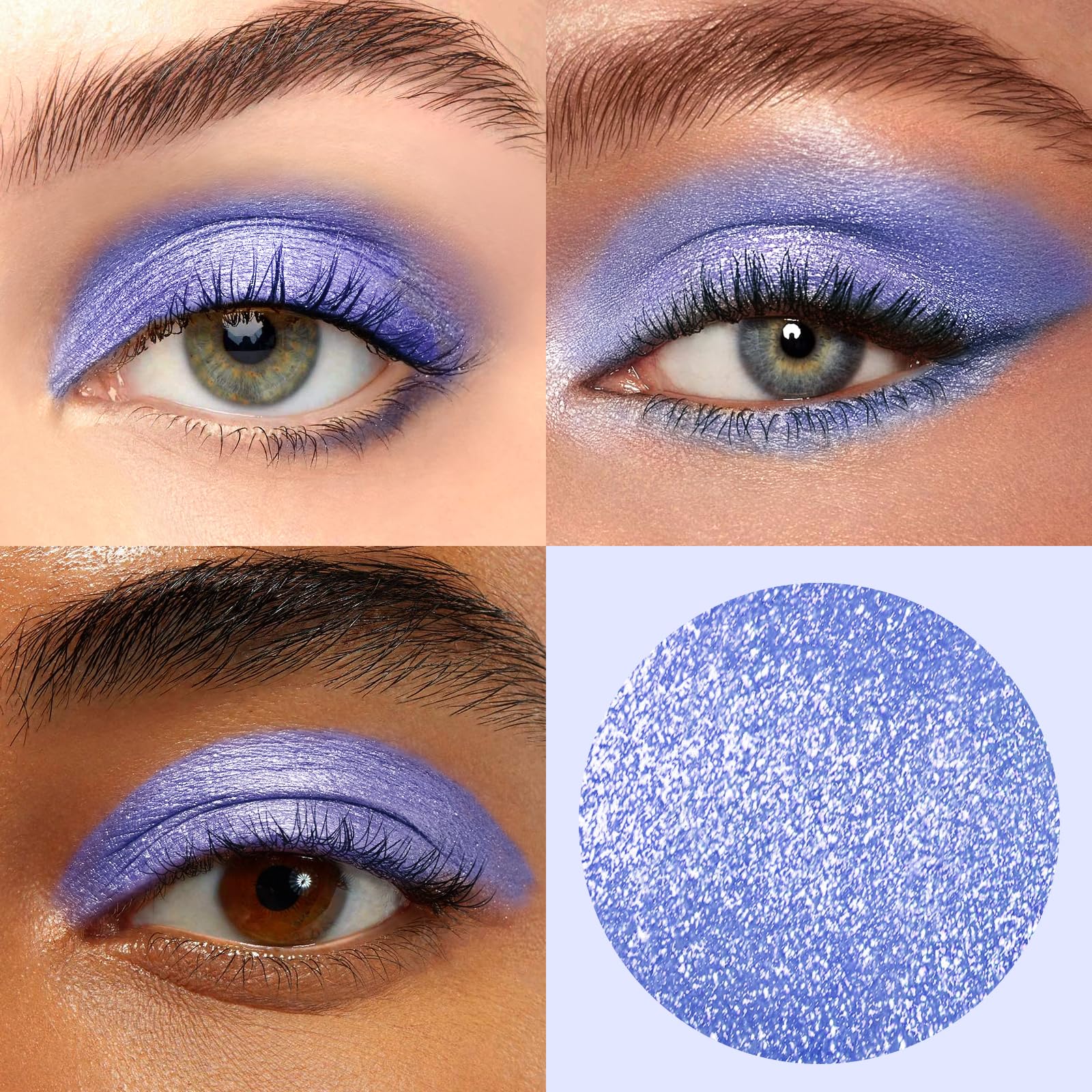 Hotiary Glitter Liquid Eyeshadow, Metallic Glitter Shimmer Sparkling Eye Shadow, Long Lasting Waterproof High Pigments Sparkling Makeup Kit for Eyes, Metals Gloss Eyeliner Pen