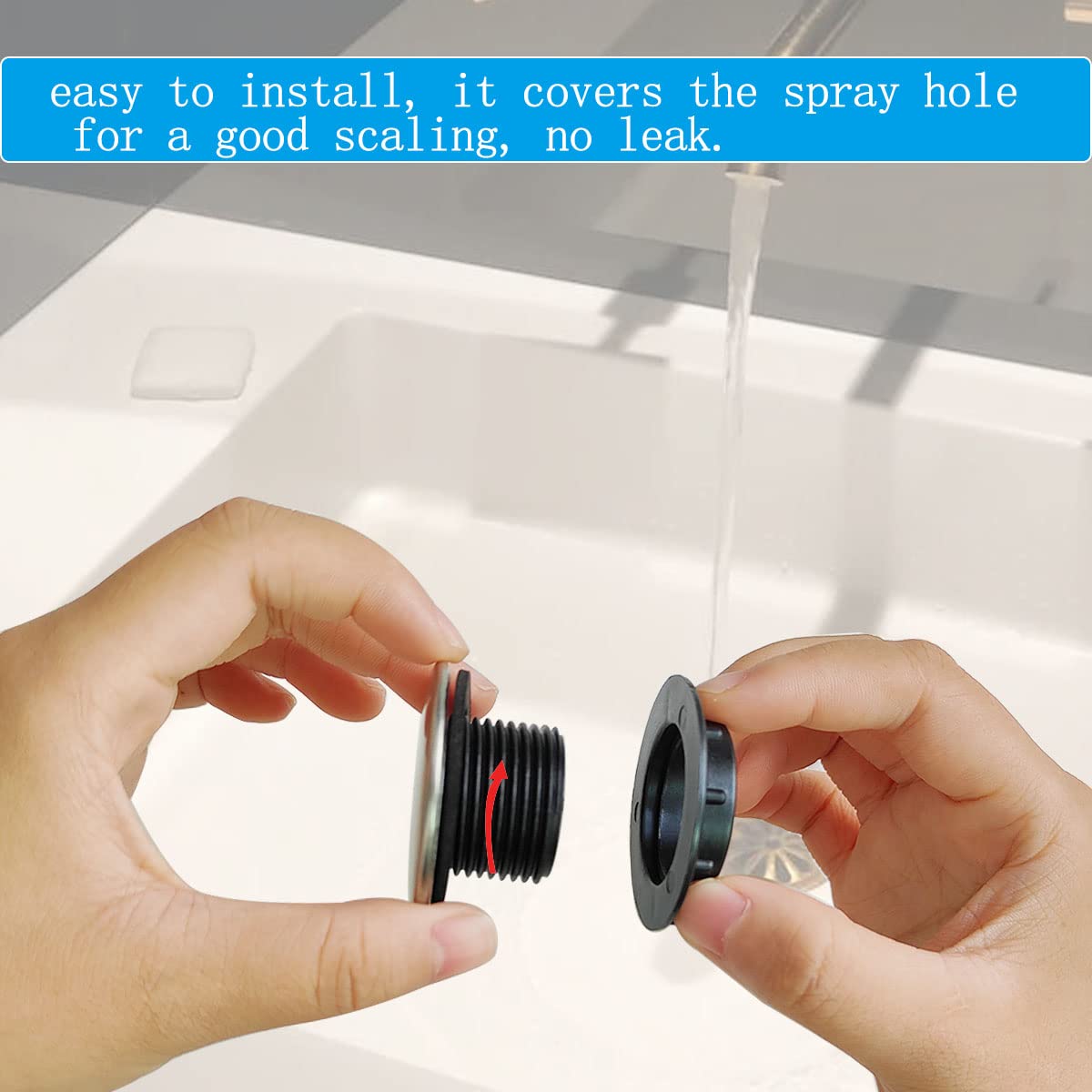 2 Pcs Stainless Steel Kitchen Sink Tap Hole Cover ,Kitchen Faucet Hole Cover ,Faucet Hole Cover,Sink Tap Hole Cover,Kitchen Faucet Hole Cover Stainless Steel (1.2 to 1.6 Inch in Diameter)