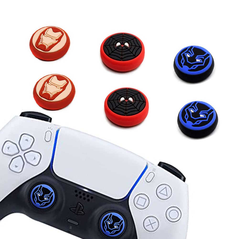 6PCS Analog Thumb Grip Cover, Dualsense Wireless Controller Game Remote Joystick Cap, Magical Non-Slip Silicone Grip Protective Cover, Suitable for PS5/PS4/Xbox one/360/NS PRO(hlg)