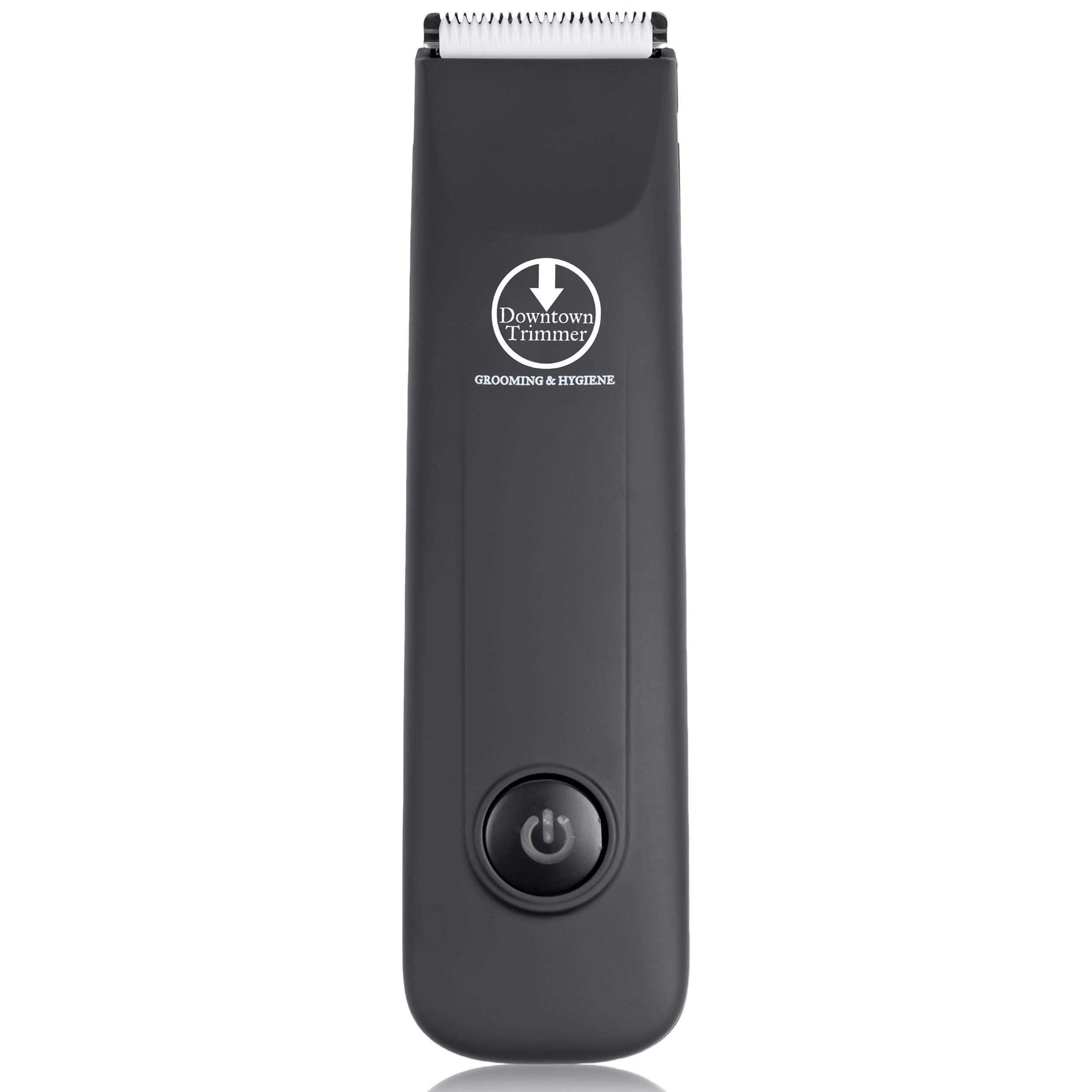 Downtown Trimmer, Electric Groin Hair Trimmer & Body Trimmer for Men, Replaceable Ceramic Blade Heads, Rechargeable, Waterproof, Elite Male Hygiene Machine