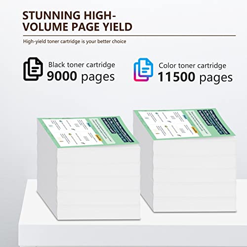 5 Pack (2BK+1C+1M+1Y) High Yield 647A | CE260A 648A | CE261A CE263A CE262A Toner Cartridge Set Replacement for HP CP4025n Enterprise CP4025dn CP4525n CP4525dn CP4525xh Printer