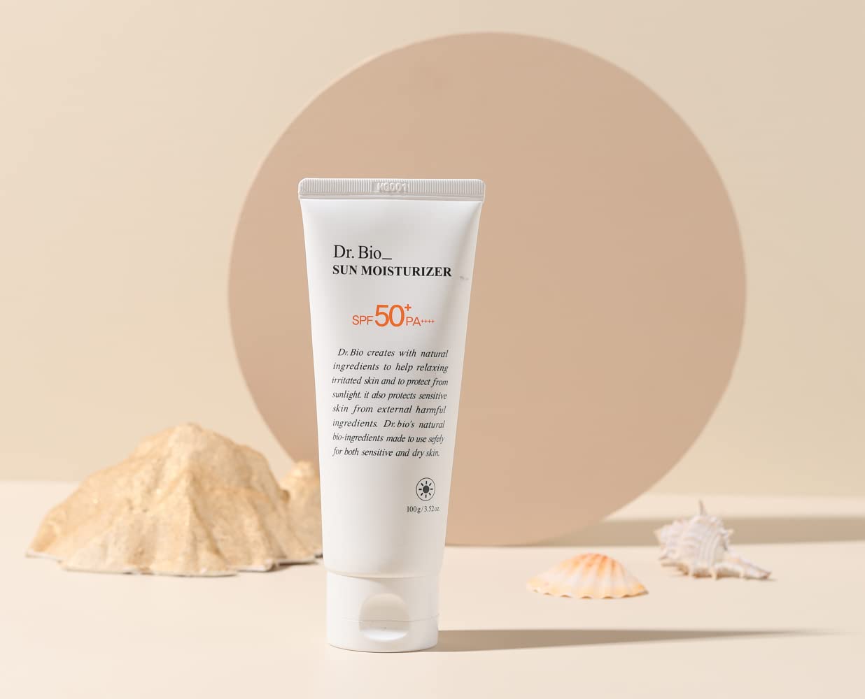 Dr. Bio Sun Moisturizer 100 g Body and Face Moisturizer Cream with SPF 50+ PA++++ Niacinamide & Vitamin E | Sun Block Korean Moisturizer for Sensitive Skin | Face Body Lotion with SPF Sun Skin Care