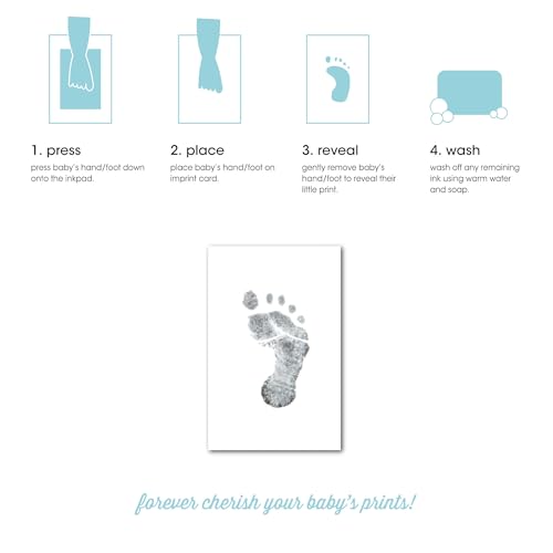 Kate & Milo Babyprints and Sonogram Hello Little One Collage Frame, Baby Handprint, Footprint and Ultrasound Baby Keepsake Frame, Pregnancy Announcement, Gender-Neutral, White