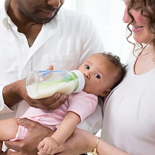Dr. Brown's Natural Flow® Anti-Colic Options+™ Wide-Neck Bottle Essentials Gift Set with Breast-Like Nipple,100% Silicone HappyPaci™ Pacifier and Baby Bottle Travel Caps