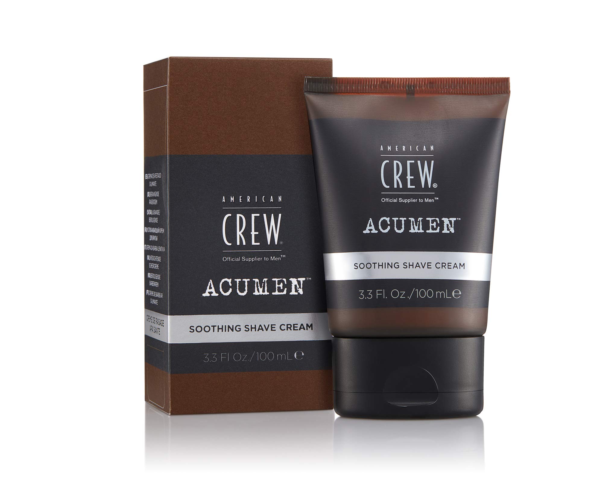 American Crew Shave Cream for Men, Soothing Cream Formulated with Bisabolol for Smooth, Fresh Skin, 3.3 Fl Oz