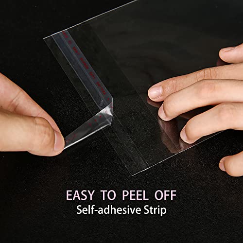 240Pcs Self Sealing Cellophane Bag 3x5 Inches 1.4 Mils Small Clear Plastic Bags Reusable Self Adhesive OPP Bags for Candy, Bakery Cookie, Treat, Jewelry, Cards