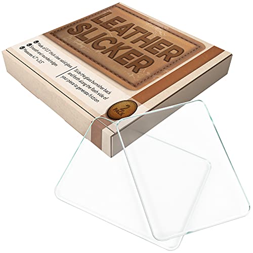 Glass Slicker Leather Burnishing Tool Pack of 2 - Leathercraft Burnisher - Glass Slicker for Burnishing Leather - Professional Finish Tool for Glass Block Leather Smoothing Techniques