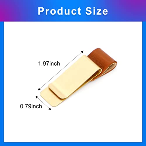 4Pcs Pen Clip for Notebook Pen Loop Holder for Notebooks PU Leather Pen Holder Pen Sleeve Pen Clips for Journal, Planner, Notebook