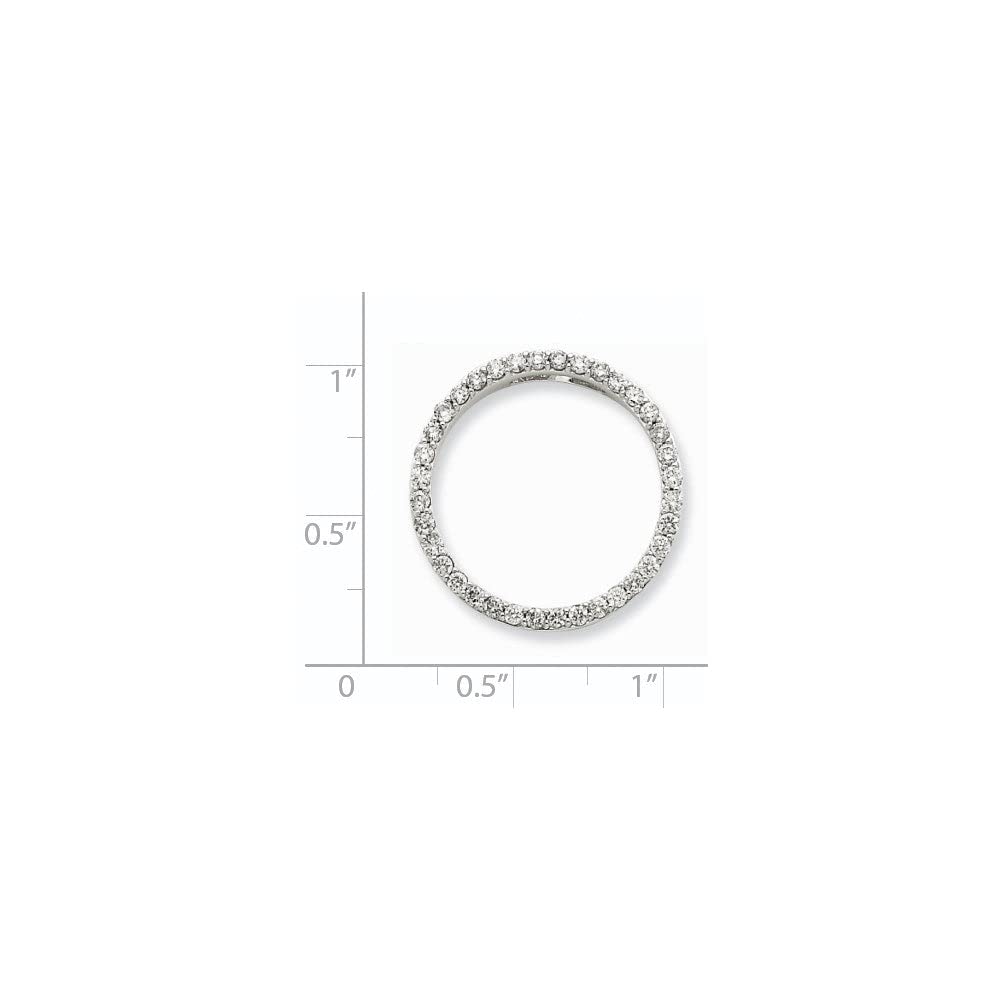 14k White Gold Diamond Circle Pendant GLD-AZ-XP1791AA