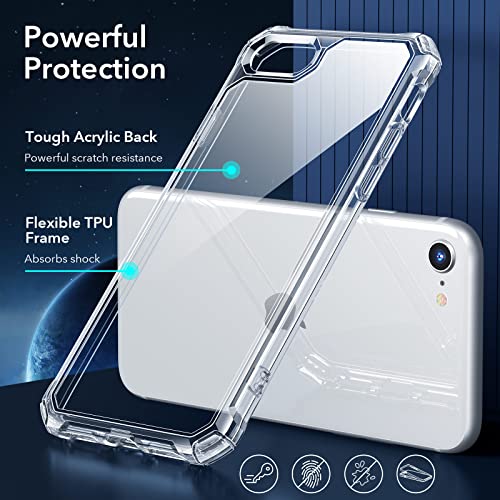 ESR for iPhone SE (2022) Case, iPhone SE (2020) and iPhone 8, Military-Grade Protection, Shock-Absorbing Corners, Scratch and Yellowing-Resistant Back, Phone Case for SE 3/2, Air Armor Case, Clear