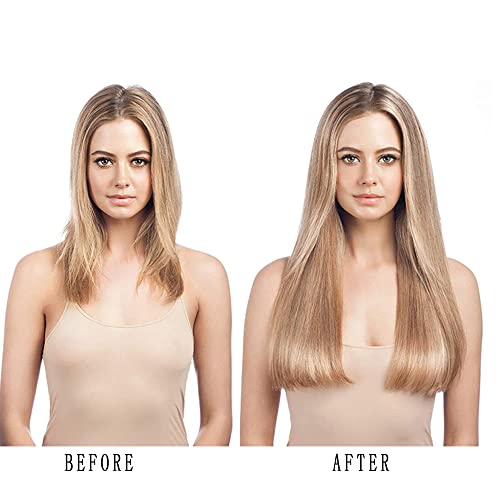 OMGREAT 23 Inch 7Pcs 16Clips Clip in Hair Extensions for Women Beauty Long Straight Thick Hair Extensions Ash Blonde