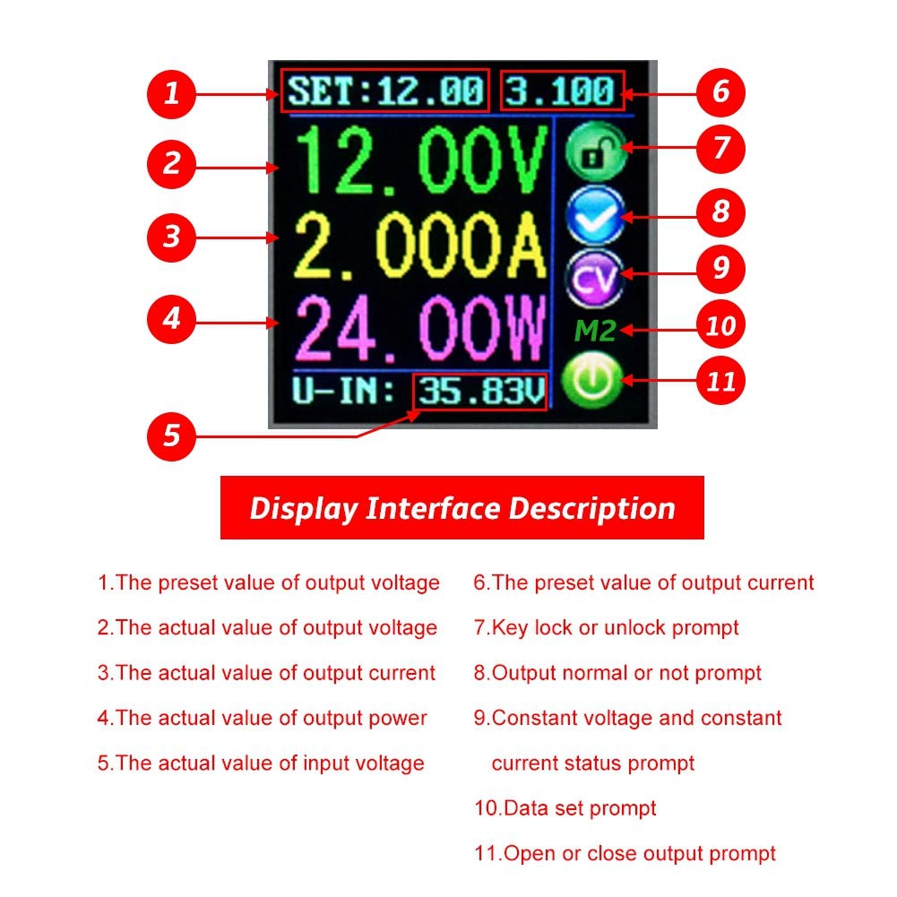 Communication Version Numerical Control Voltage Power Supply Adjustable Volt Transformer Step Down Voltage Converter Power Regulator Panel(DPS5005-USB-BT)