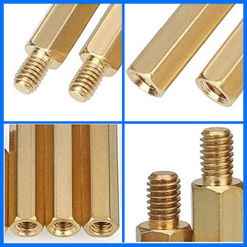 MMOBIEL M2 Brass Hex Nut Standoff Space Pillar and PC Screw M2 SSD Mounting Kit for M2 Drives Asus Motherboard M2 Screw + Hew Nut Stand Off Spacer (5 Sets) incl Screwdriver