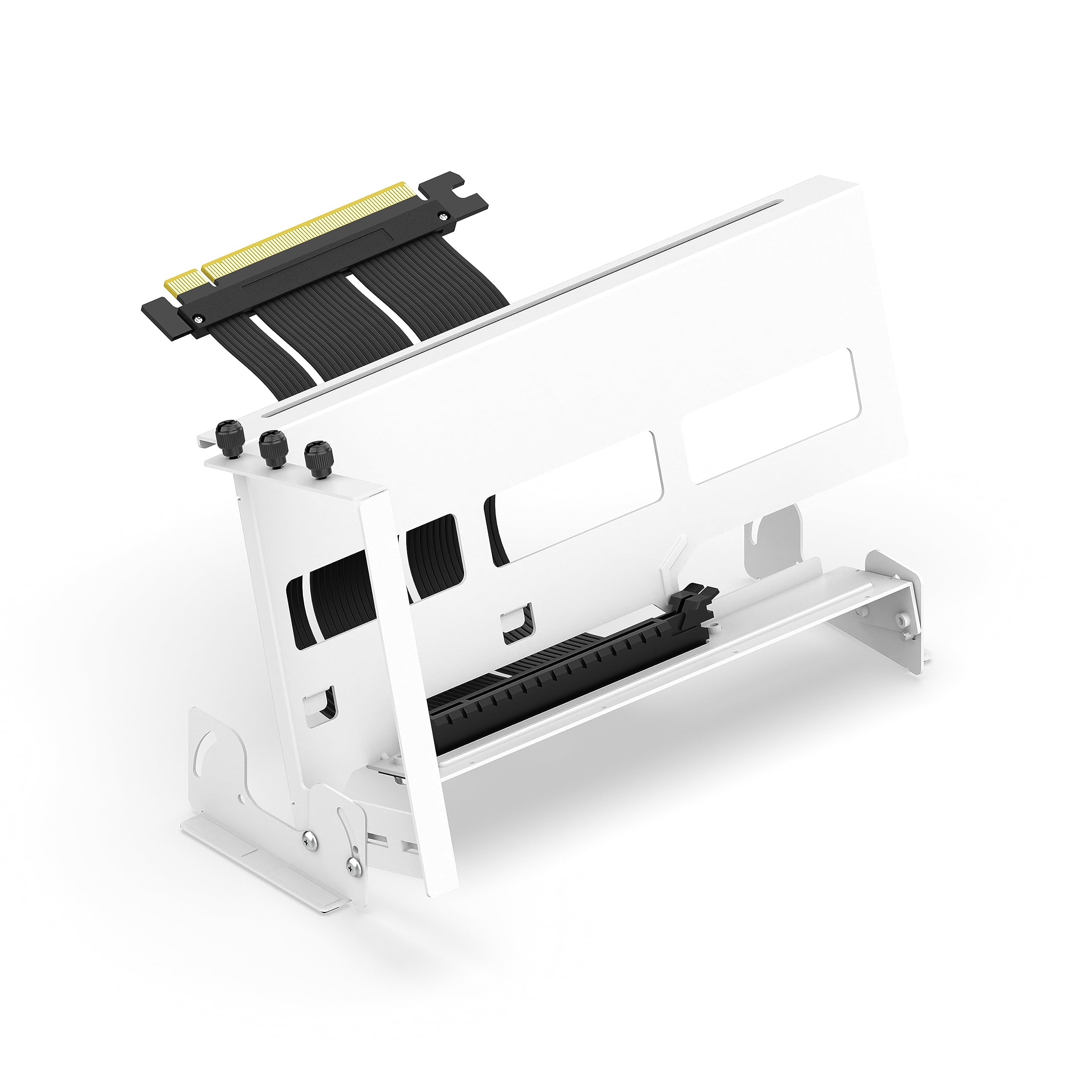 EZDIY-FAB PCIe 4.0 GPU Mount Bracket Graphic Card Holder Multi-Angle Adjustment, Video Card VGA Support Kit with PCIe 4.0 X16 Gen4 17cm/6.69in Riser Cable - White