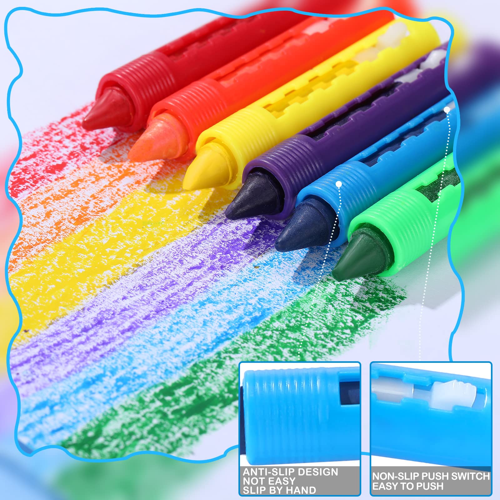 24 Pieces Bathtub Crayons Bath Crayons Washable Easy Clean Bathtime Crayons Colorful Bathtub Markers Toys Shower Crayons Bath Paint for Easter Basket