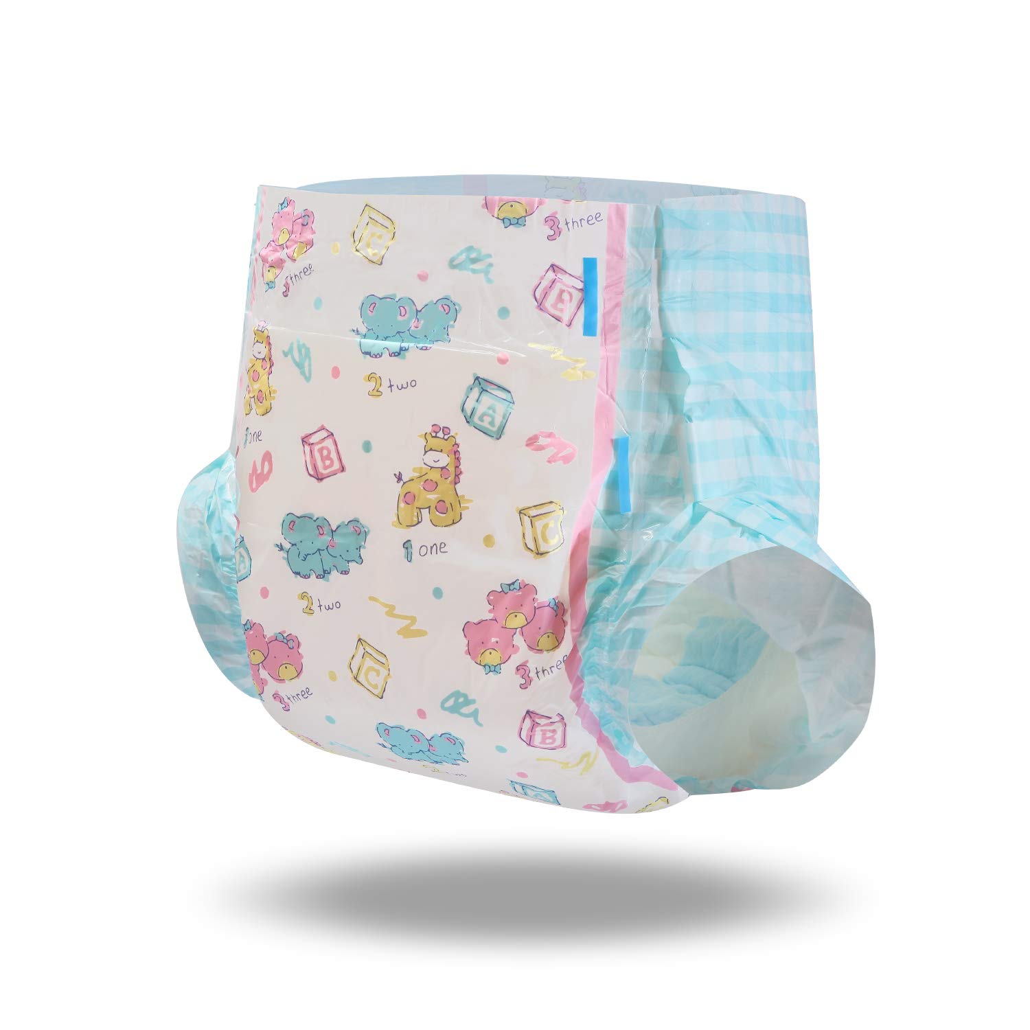 Littleforbig Adult Printed Diaper 40 Pieces (4 Packs) - Vintage Baby (Large 36"-46")