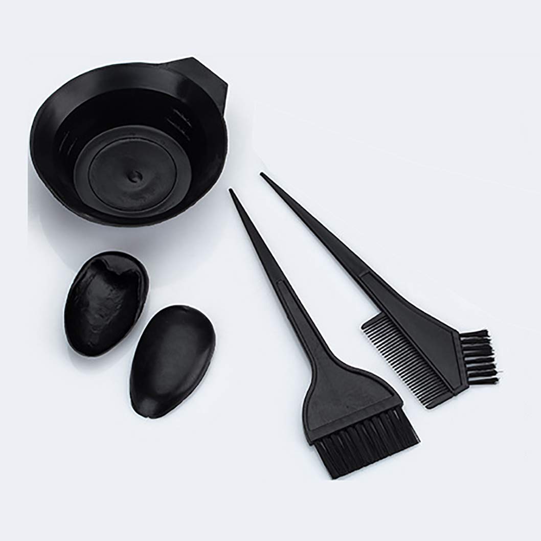 Jedulin 4PCS Hair Dye Color Brush and Bowl Set, Hair Color Brush Mixing Bowl Kit Perfect Tools for Hair Tint Dying Coloring Applicator - Dye Brush & Comb/Mixing Bowl/Tint Tool/Earmuffs