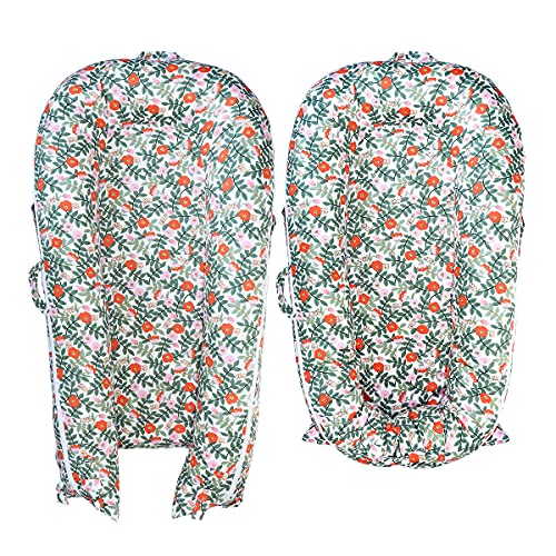 Hi Sprout Newborn Baby Nest Change Extra Cover (Suit for All Dockatot Deluxe Docks) (Flower Vine)