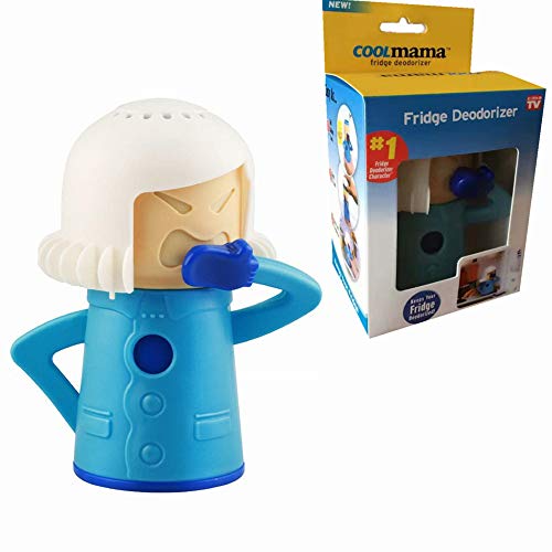 Chilly Cold Mama Fridge Cleaner Baking Soda Freezer Odor Absorber & Freshener Holder, Cool Mama Refrigerator Deodorizer Freezer Odor Household Kitchen Tools, Blue