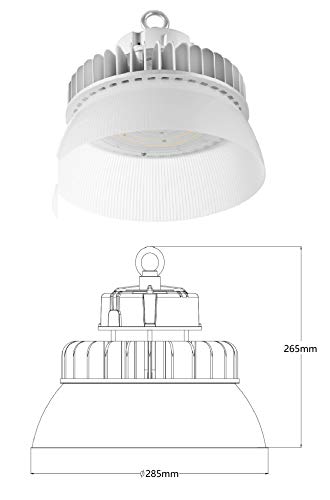 GRANDLUMEN 150W LED High Bay UFO Light, ETL Certified, 4000K Daylight, LED Warehouse Lighting with PC Reflector