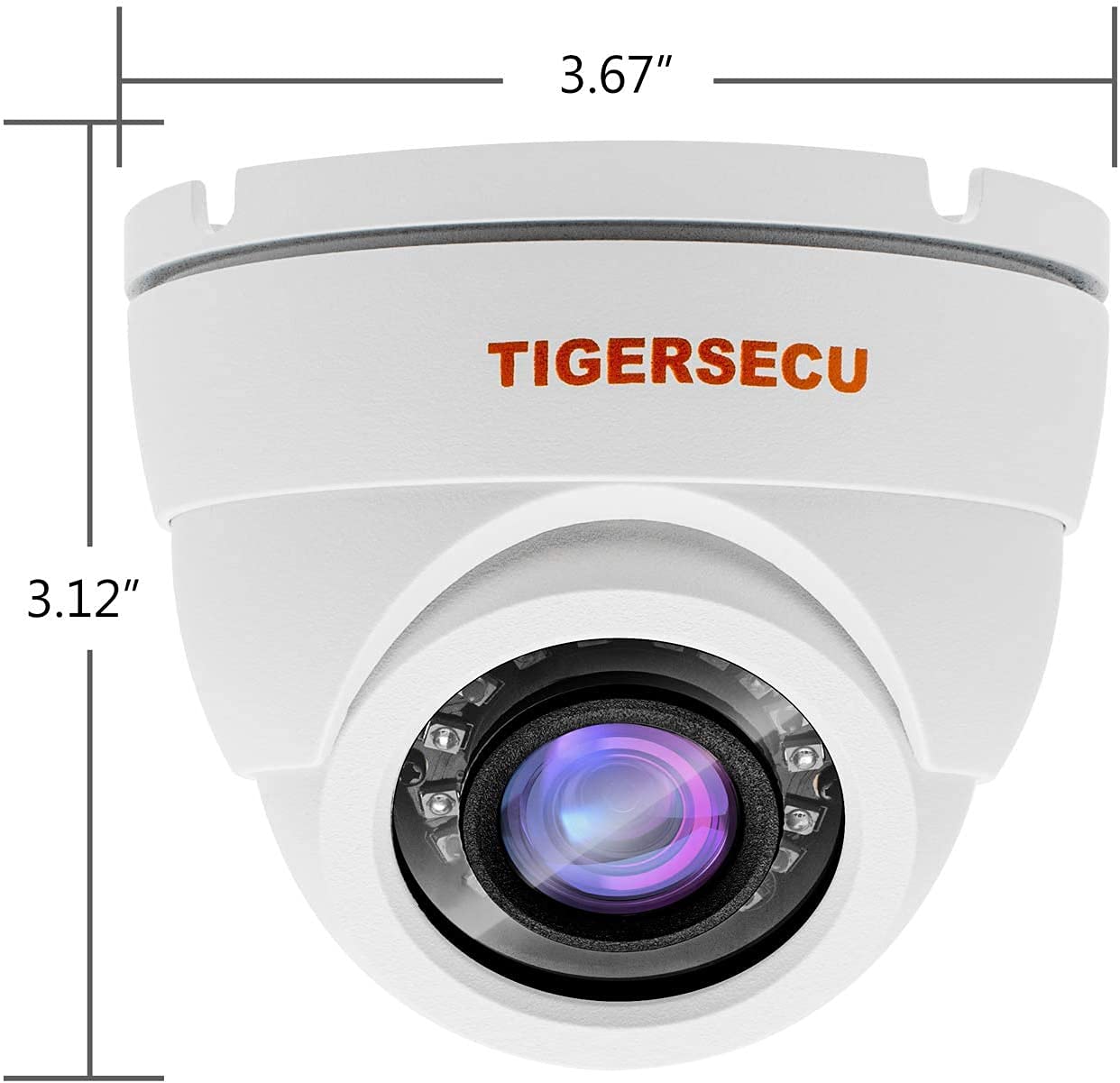 TIGERSECU 1080P Wide Angle Dome Security Camera Bundle 4-Pack