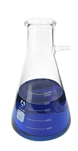 American Educational Clear Borosilicate Glass 1000mL Bomex Filtering Flask