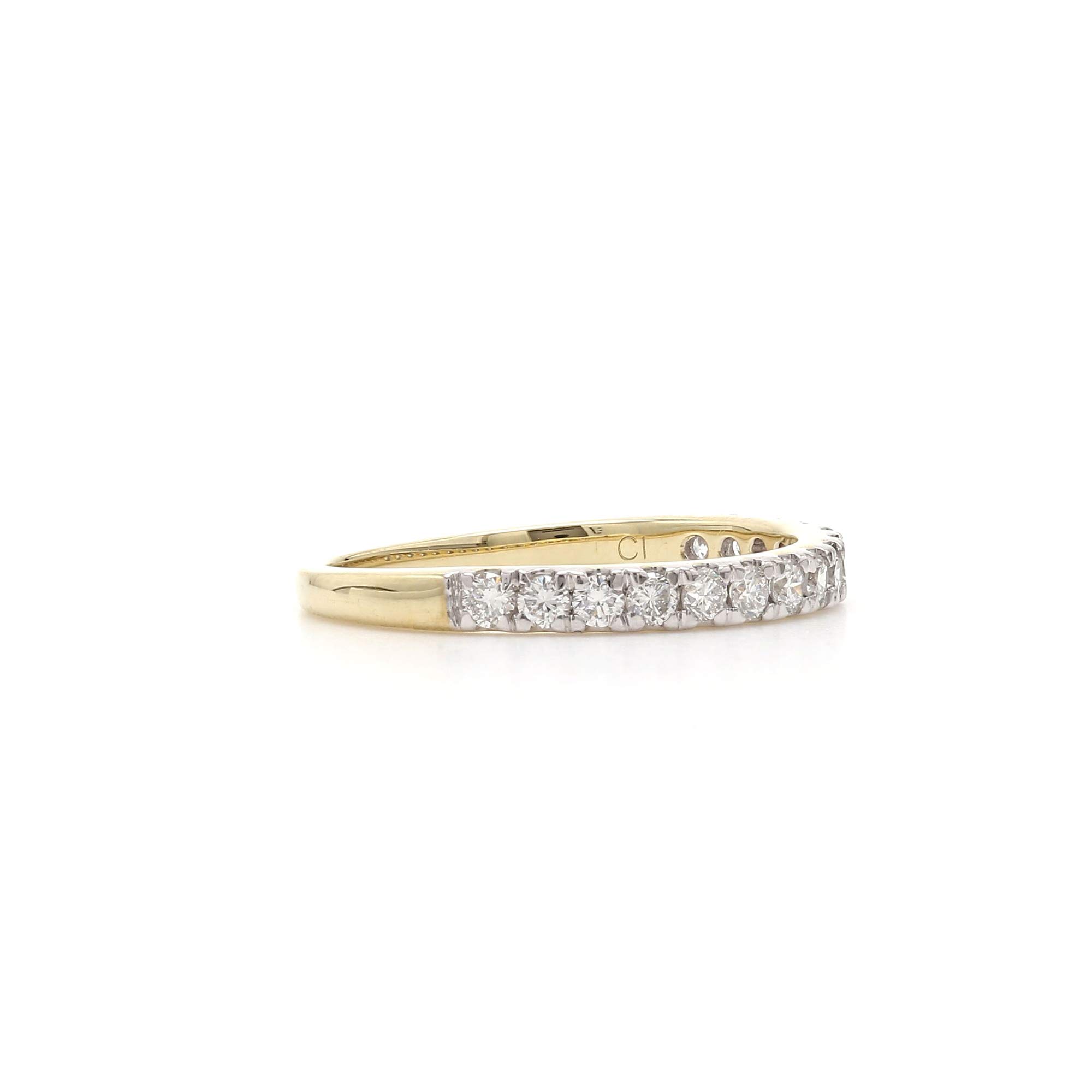 14k Yellow Gold Lab-Created Diamond Wedding Ring Band (1/2 cttw, F-G Color, VS-SI Clarity) Size 7