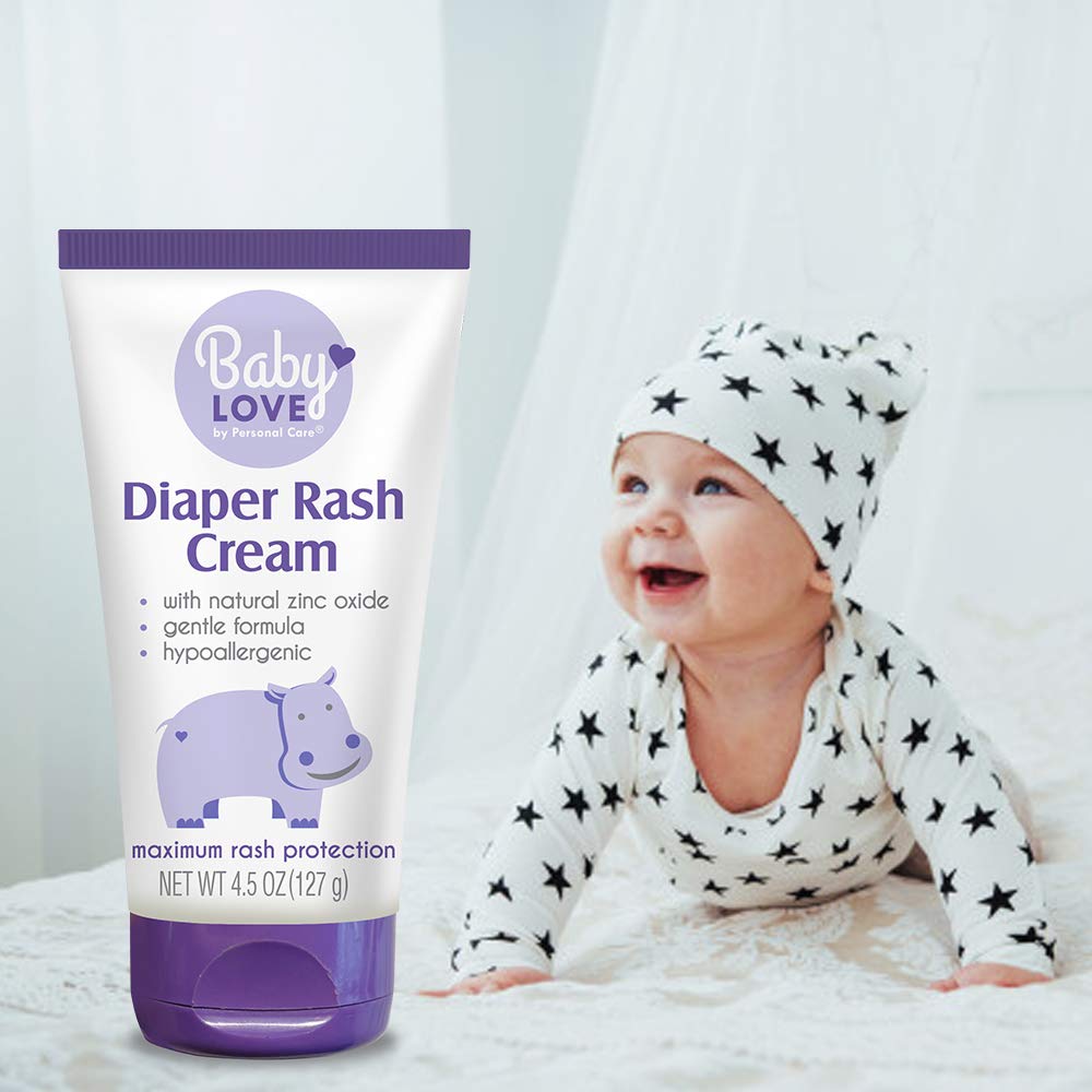 Baby Love Diaper Rash Cream. Prevents, Soothes and Treats Diaper Rash. Gentle Formula with Natural Ingredients. 4.5 Oz / 127 g