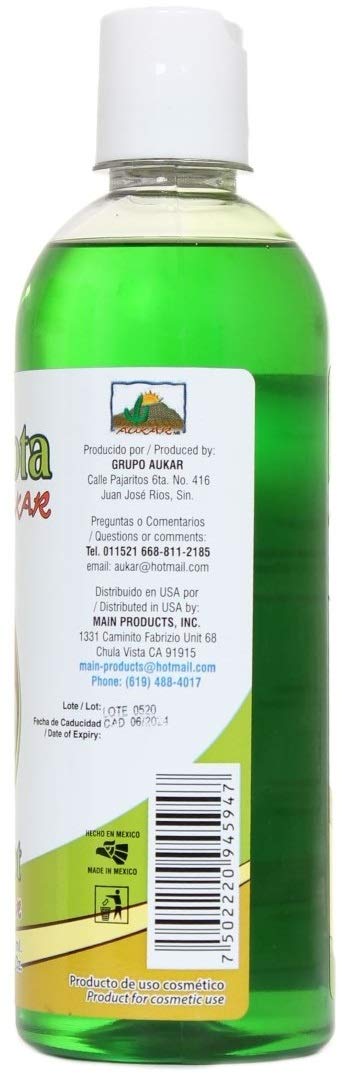 AUKAR Bergamot Shampoo 17.63 Fl Oz (PACK of 2) plus Key Chain Shampoo de Bergamota 500ml más Llavero. Twin Pack. 100% Natural.