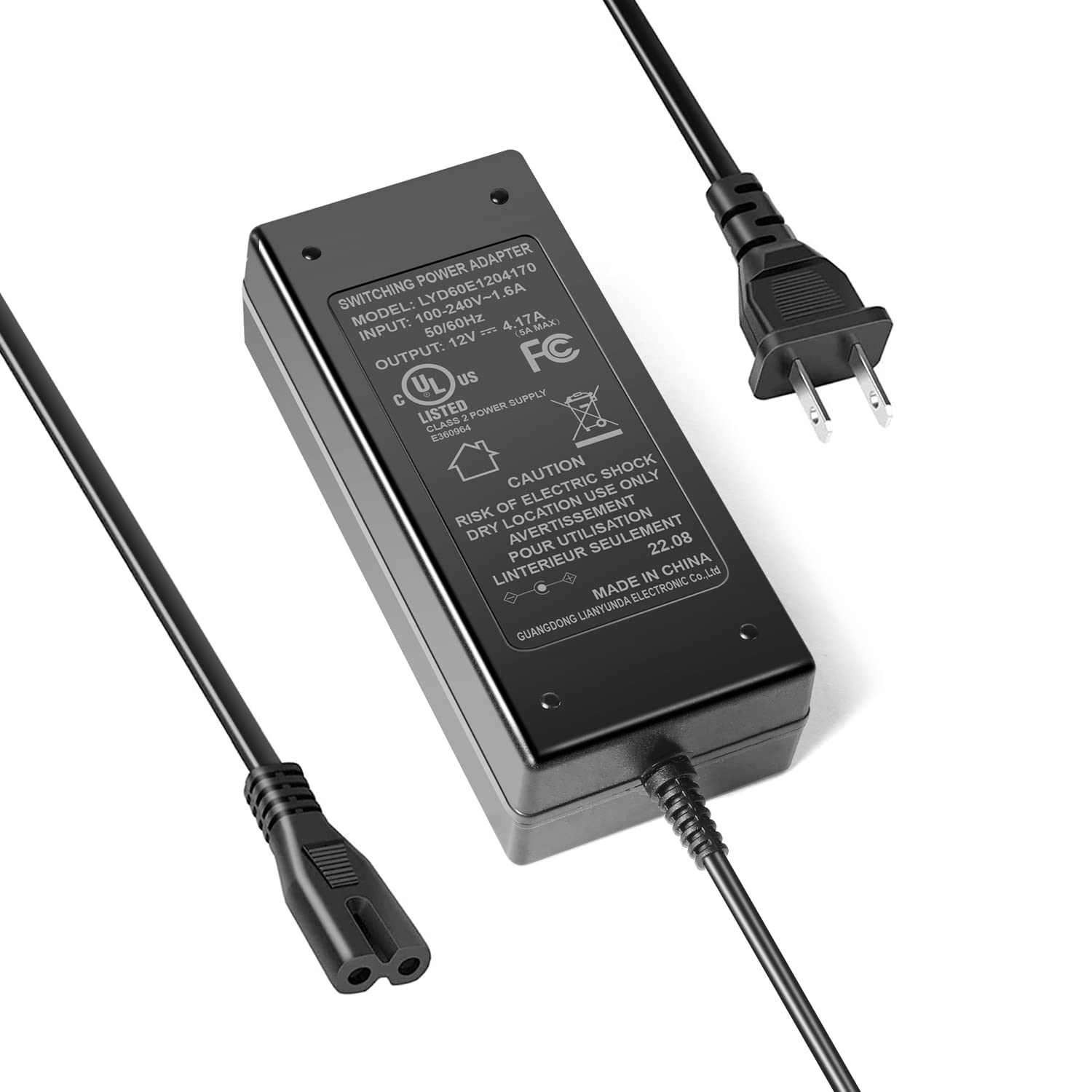 12V 4.17A AC Adapter Power Cord Replacement for Peloton Exercise Bike Console Model: PLTN-RB1VO PLTN-RB1V1 PLTN-RB1VQ GEN 1 2 3 1st 2nd 3rd Generation Tech ATS050T-P/A121 Power Supply Cable