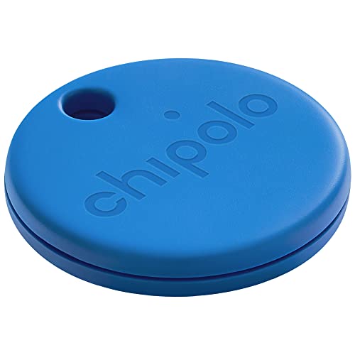 Chipolo ONE (2020) - 1 Pack - Key Finder, Bluetooth Tracker for Keys, Bag, Item Finder. Free Premium Features. iOS and Android Compatible (Blue)