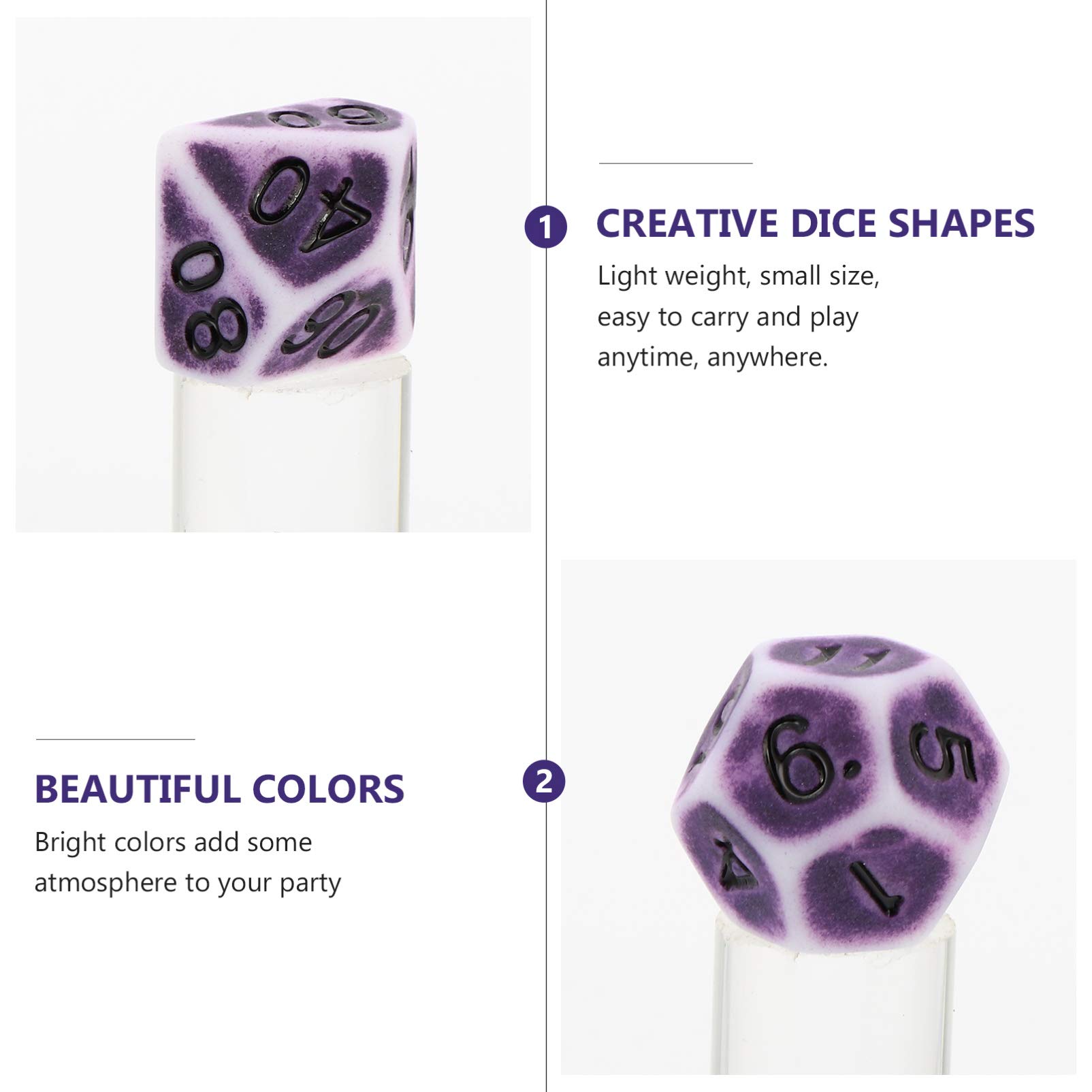7pcs Polyhedral Dice Set Board Game Dice Dice RPG MTG Dice Set for D&D Games Roleplay Party Supplies