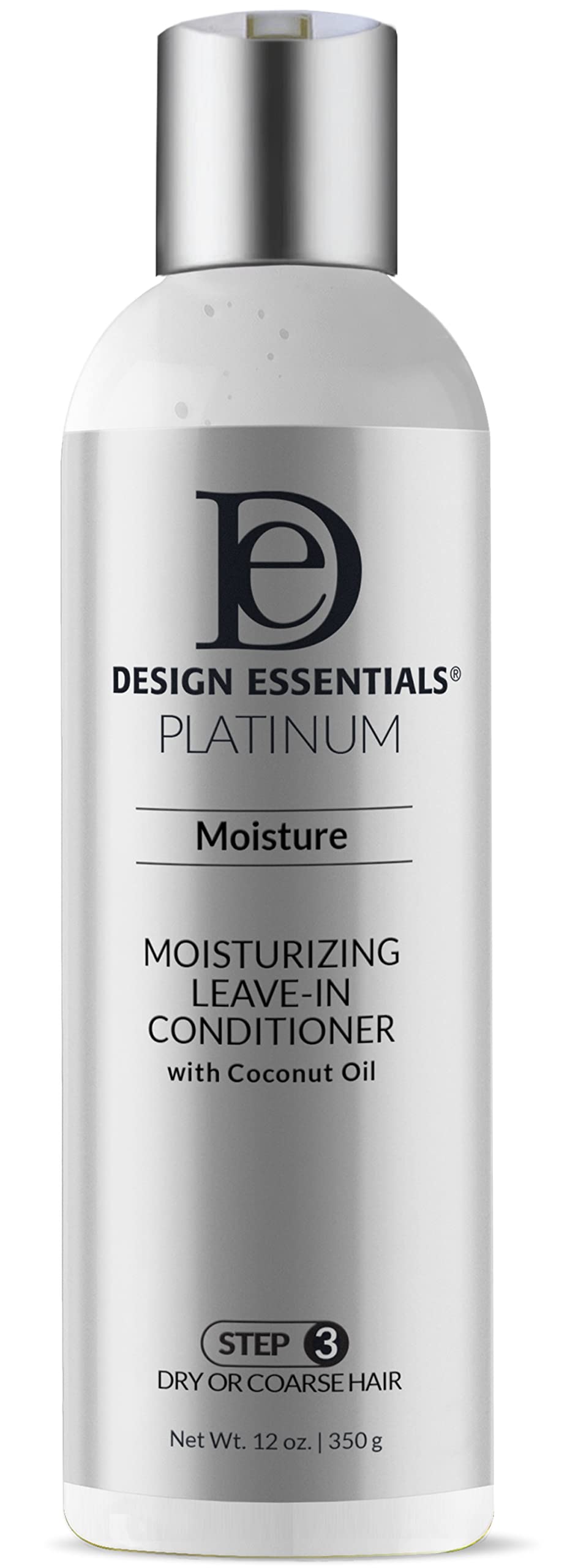 Design Essentials Platinum Moisture Moisturizing Leave-In Conditioner, Step 3, 12 Ounces