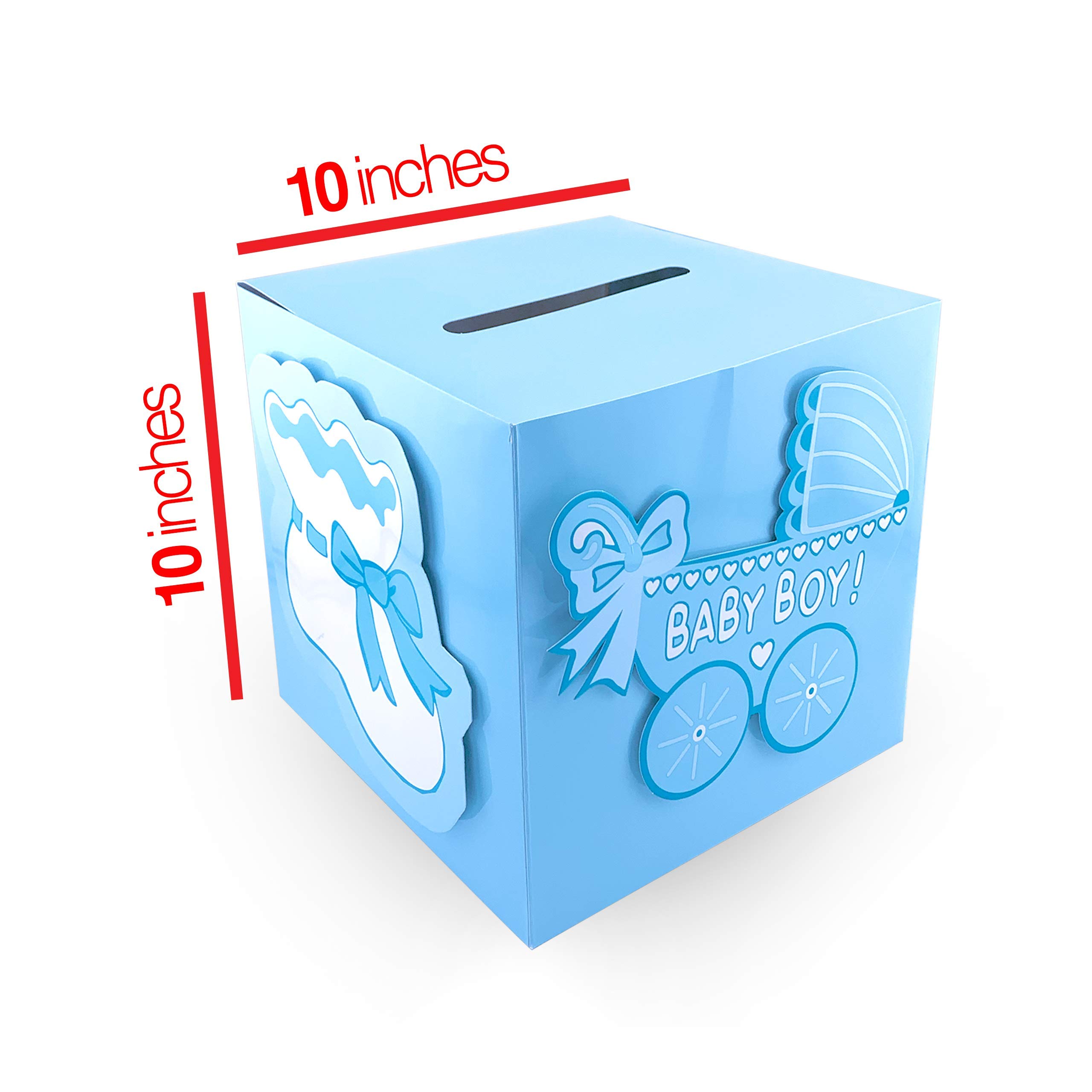 Adorox 3D Version Baby Shower Wishing Well Card Box Decoration (Boy)