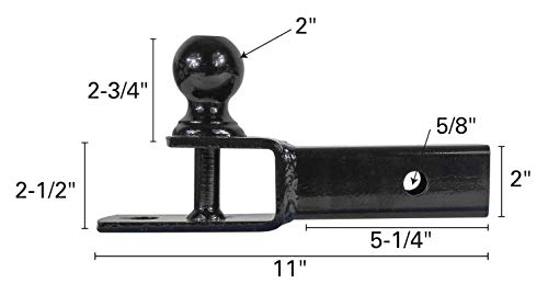 Extreme Max 5001.1383 3-in-1 ATV Ball Mount with 2" Ball - 2" Shank