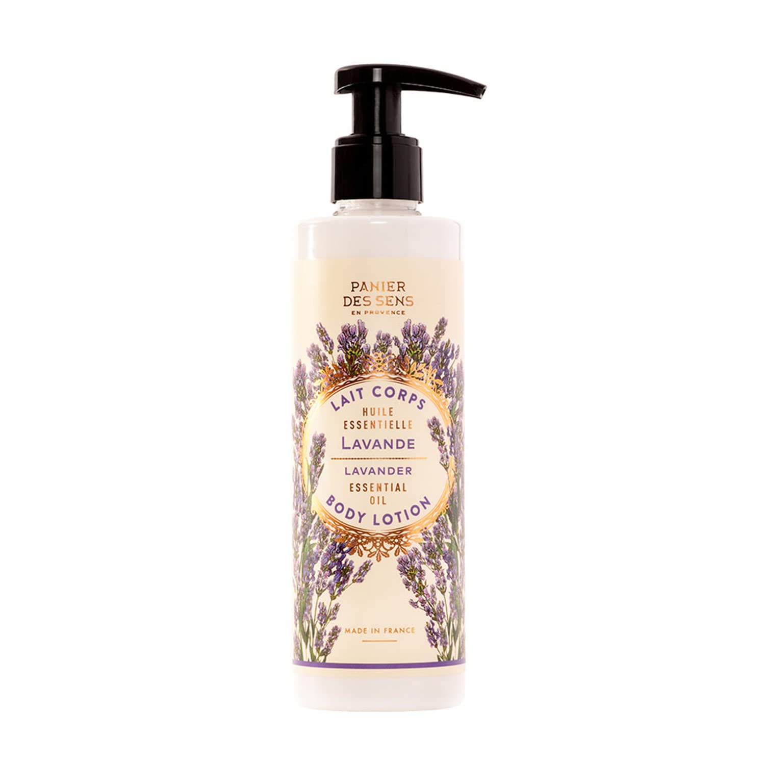 Panier des Sens - Lavender Body Lotion for Dry Skin - Hydrating Body Cream for Women - Nourishing Fluid Body Moisturizer with Shea Butter & Olive Oil - 97% Natural Ingredients Body Care - 8.45 Floz