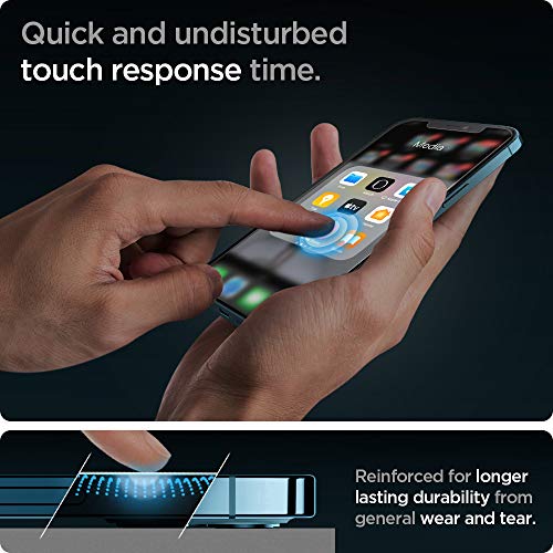 Spigen Tempered Glass Screen Protector [GlasTR EZ FIT] designed for iPhone 12 Pro Max (2020) [6.7 inch] [Case Friendly] - 2 Pack
