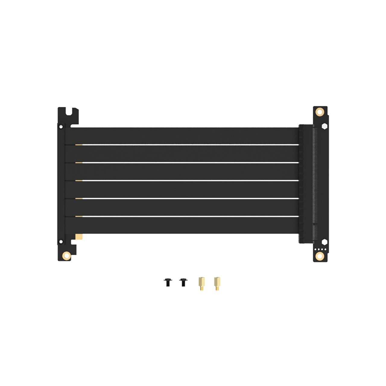 Ssupd Riser Flachband-Kabel - PCIe 3.0, 180mm, Schwarz