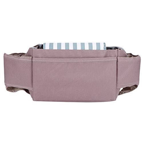 Baby Stroller Hanging Bag Universal Cup Holder Storage Bag Strollers Accessory With Movable Internal Partitionbaby Store Bottles Coffee Cups(Mint stripes)